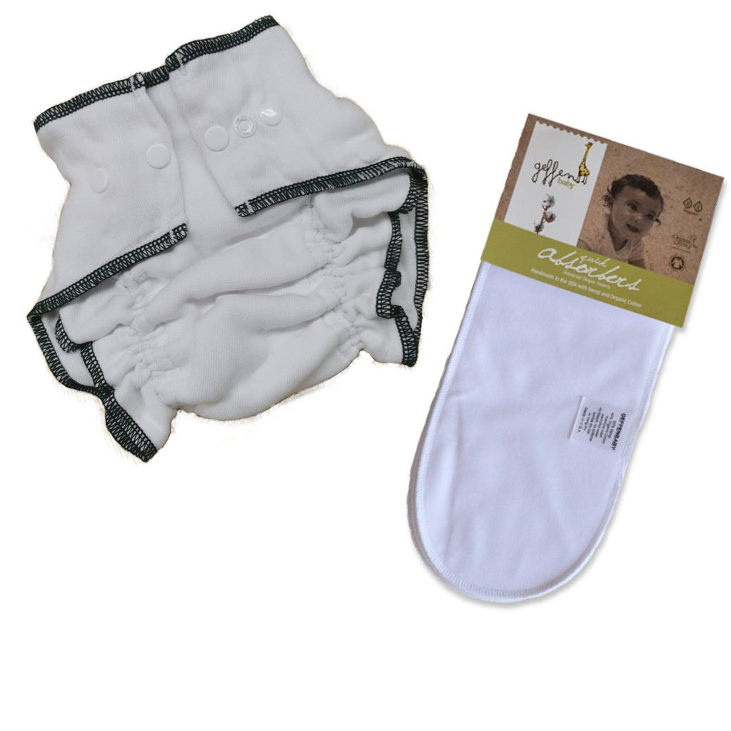 100% Cotton Fitted Cloth Diaper with Snaps + Insert Bundle – GeffenBaby.com